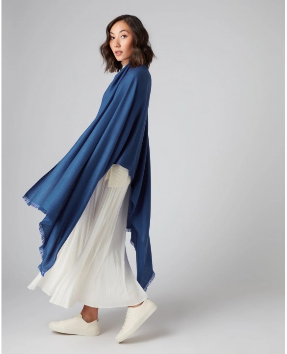 Pure Cashmere Pashmina Cobalt blue
